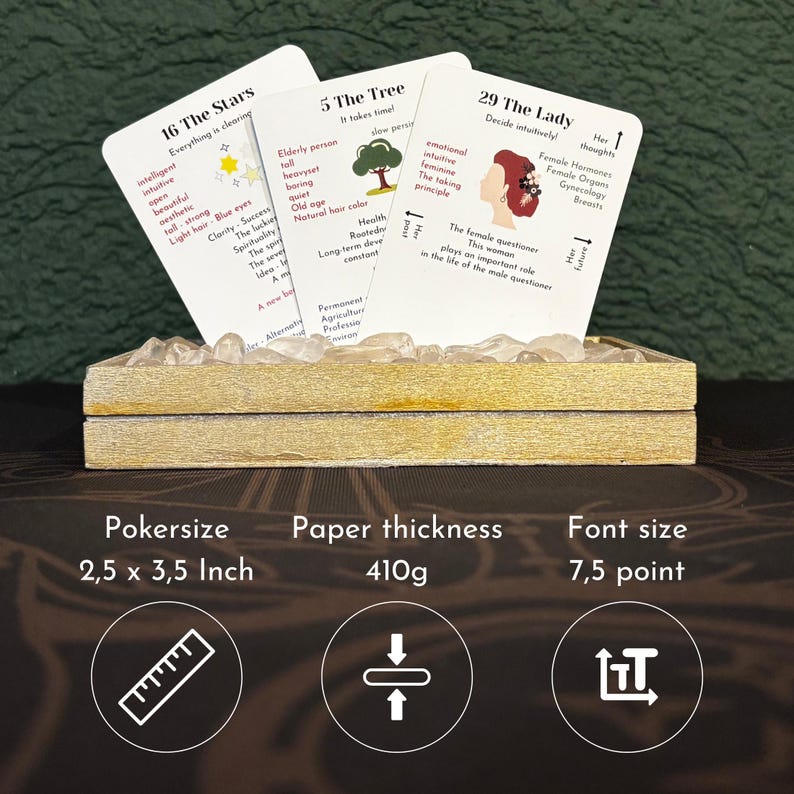 Lenormand Deck With Meanings - Learn Card Reading - Oracle Cards With ...