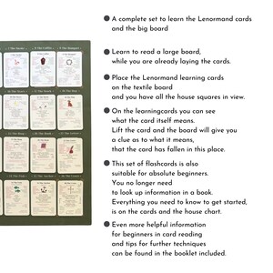 Lenormand Set Card Deck and House Chart and Booklet 4 X 9 With Meanings ...