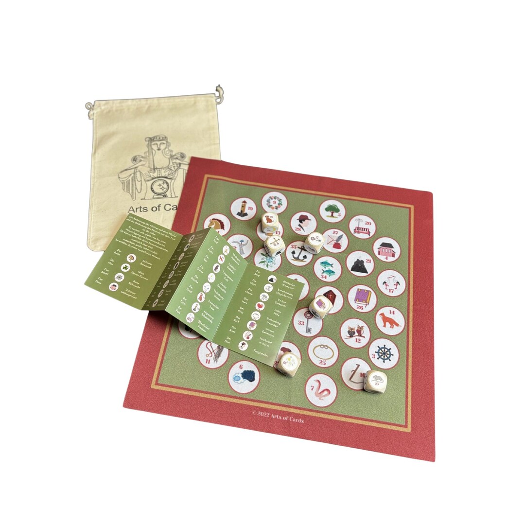 Lenormand Dice Set With House Table - Etsy