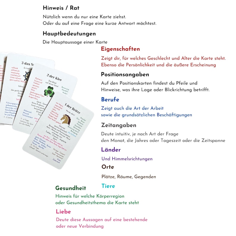 Lenormand Deck With Meanings - Learn Card Reading - Oracle Cards With ...