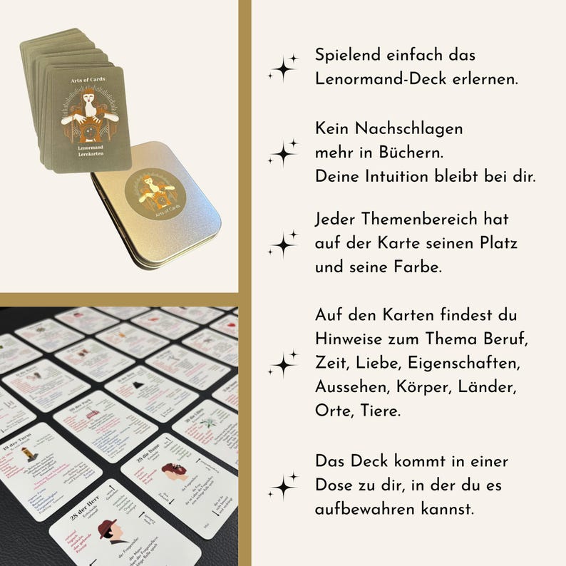 Lenormand Deck With Meanings - Learn Card Reading - Oracle Cards With ...