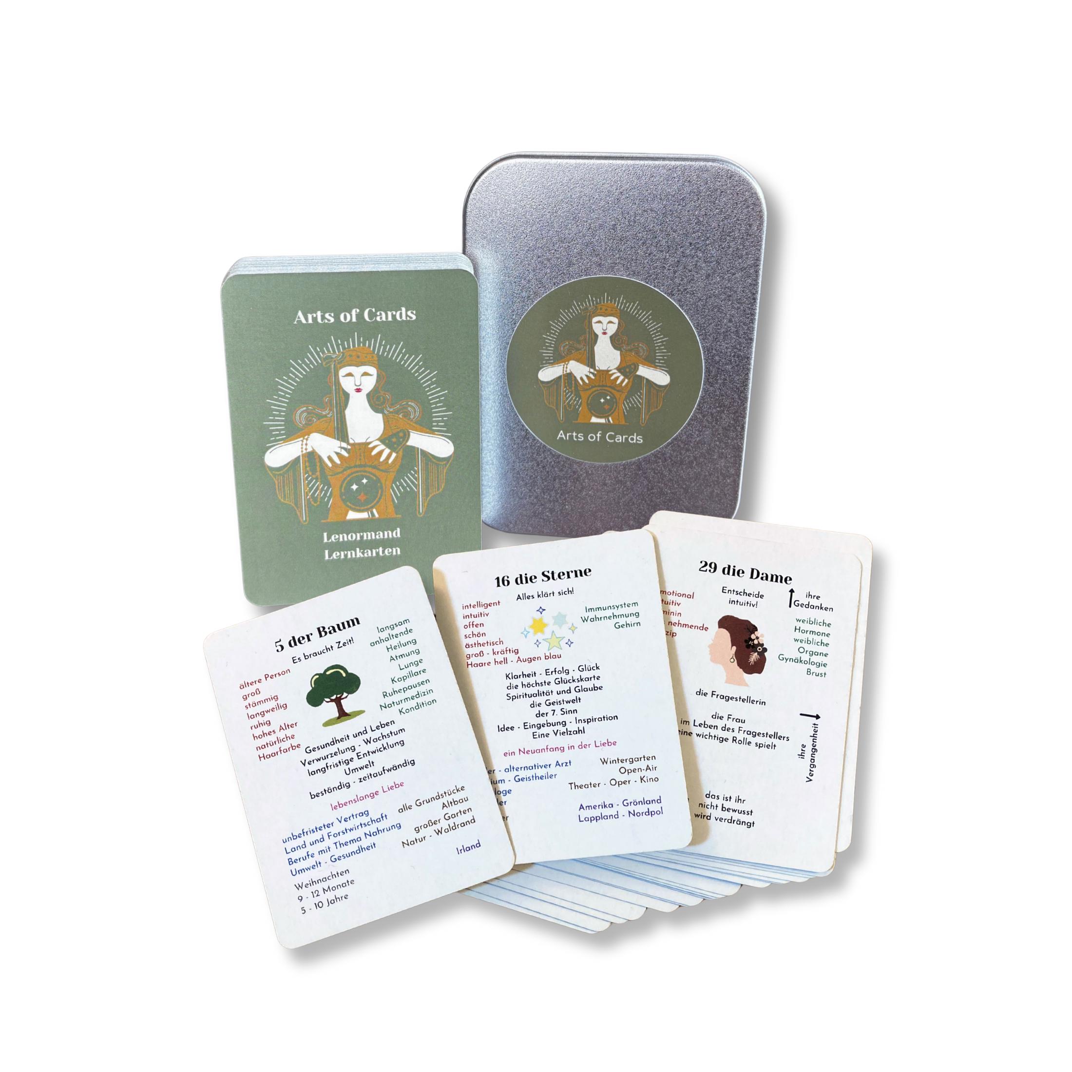 Lenormand Learning Card Deck With Meanings Easy to Learn Card Reading ...