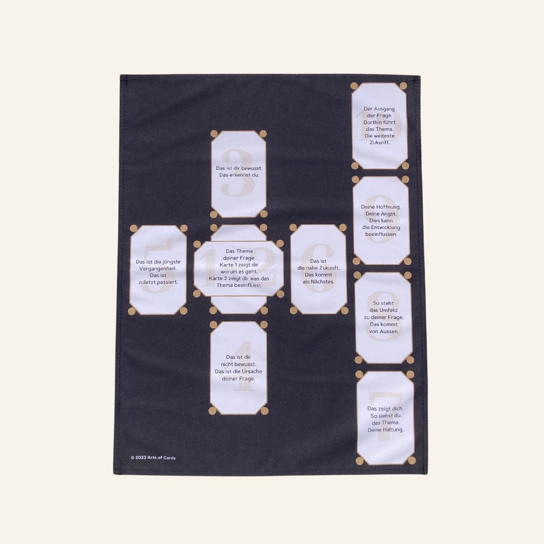 Celtic Cross Reading Mat Black - Etsy