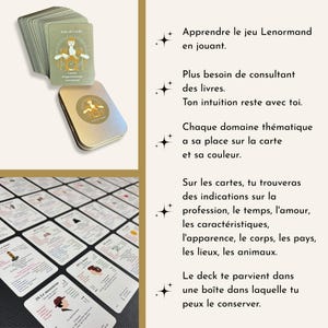 Lenormand Learning Card Set for Beginners and Advanced 8x4+4 Easy to ...