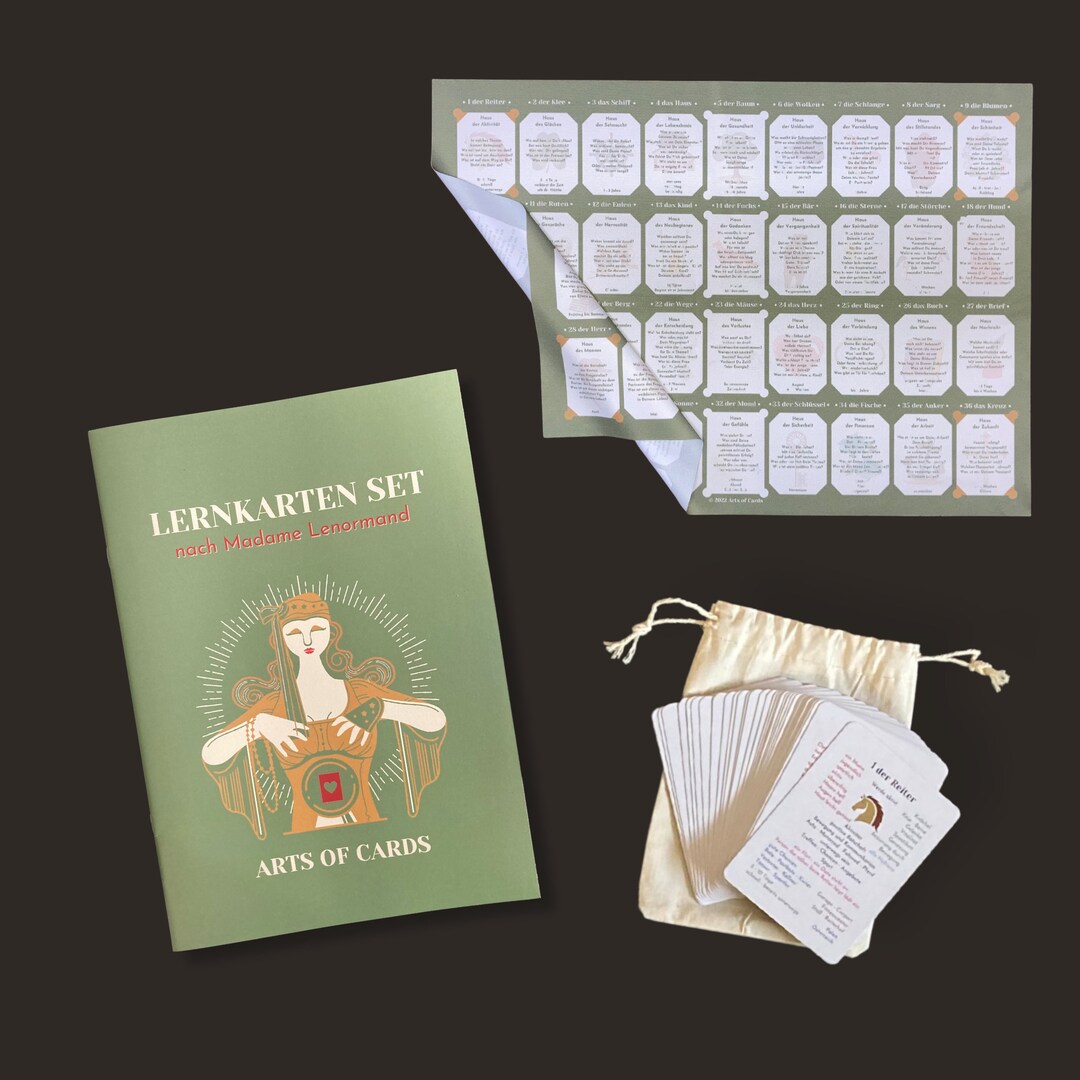Lenormand Set Card Deck and House Chart Template 4 X 9 With - Etsy ...