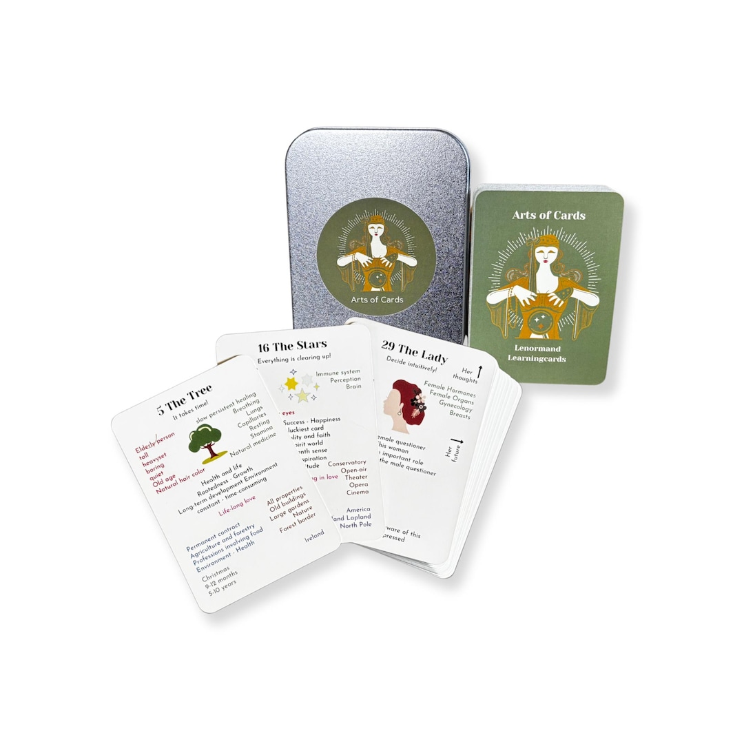 Lenormand Deck With Meanings - Learn Card Reading - Oracle Cards With ...
