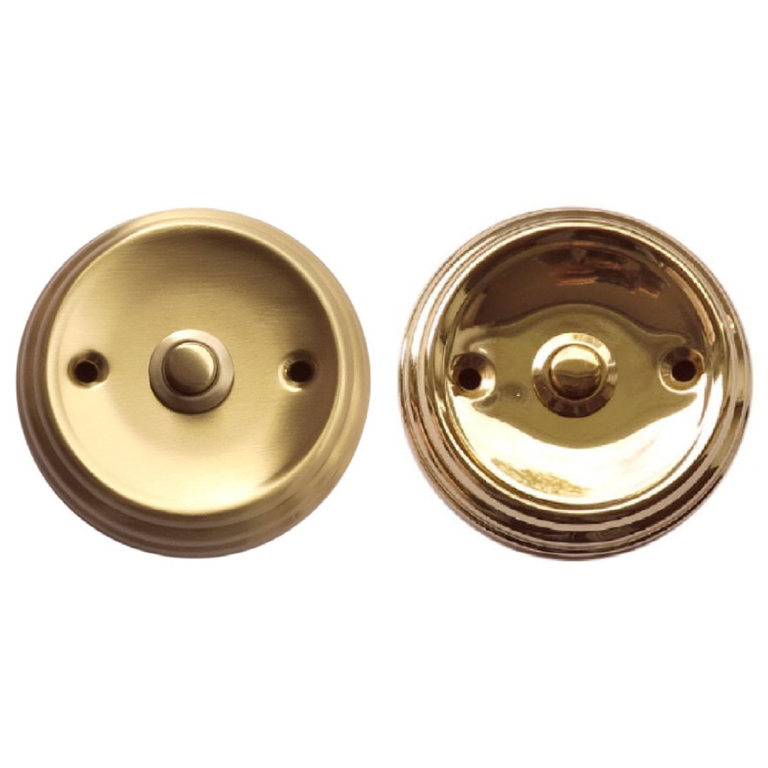 Surface-mounted Doorbell Polished Brass or Matt Brass, With Protective ...