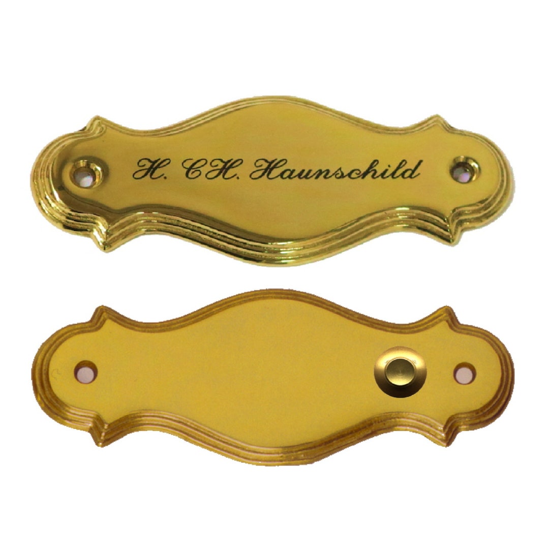 Brass Nameplate-doorbell-bell Plate-polished Brass-with or Without ...