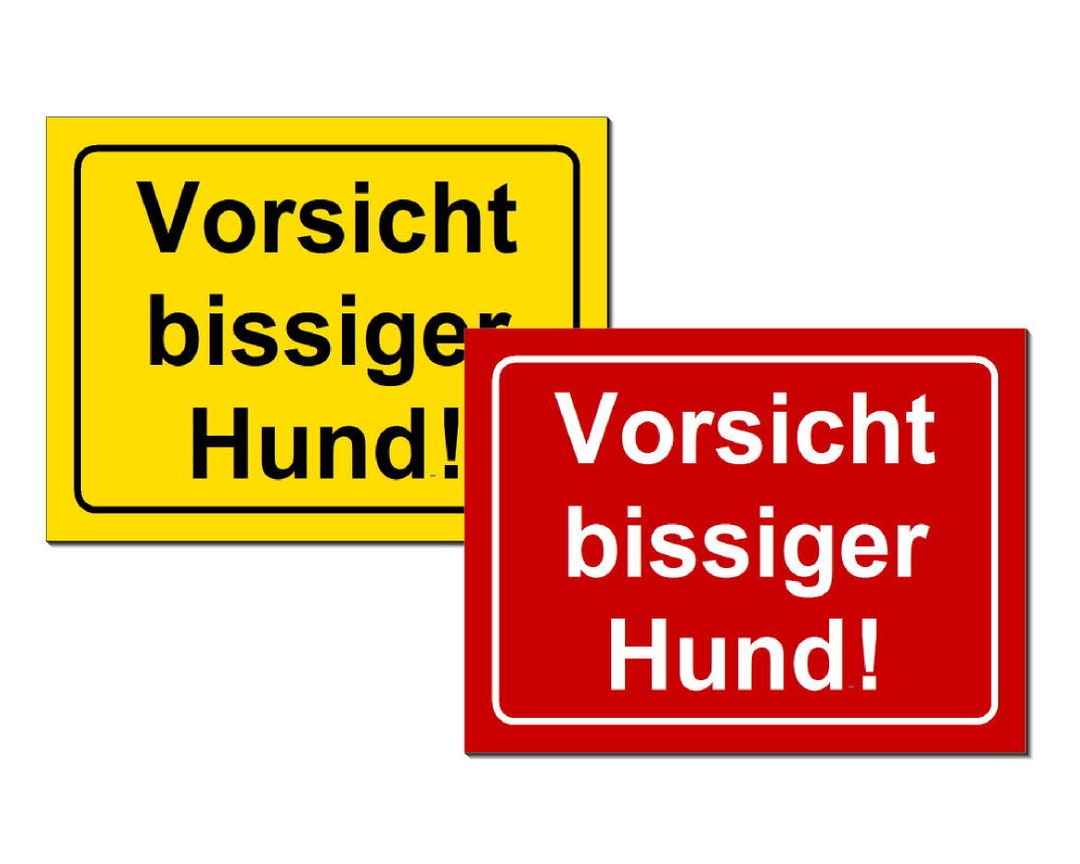 Caution: Vicious Dog - Aluminum Dibond Sign - 200 X 150 X 3 Mm - With ...