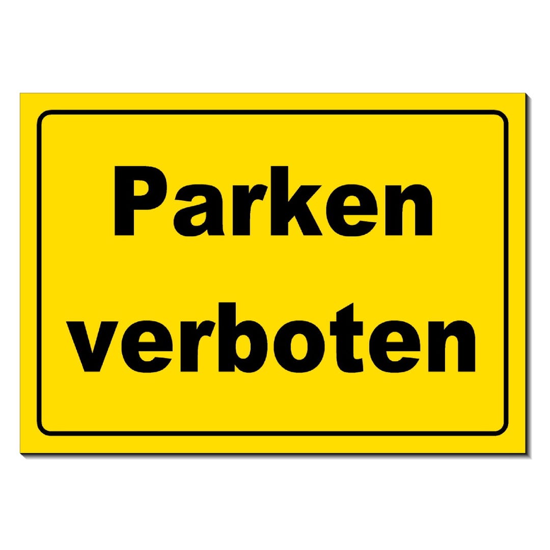No Parking - Robust Aluminum Dibond Sign - 300 X 200 X 3 Mm - Warning ...
