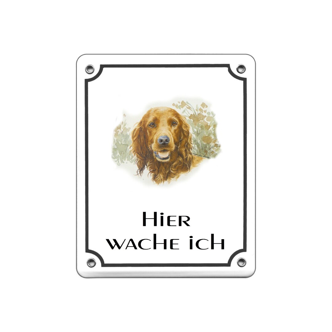 Setter-genuine Enamel Dog Sign-120 X 100mm-enamel Warning Sign-dog Sign ...