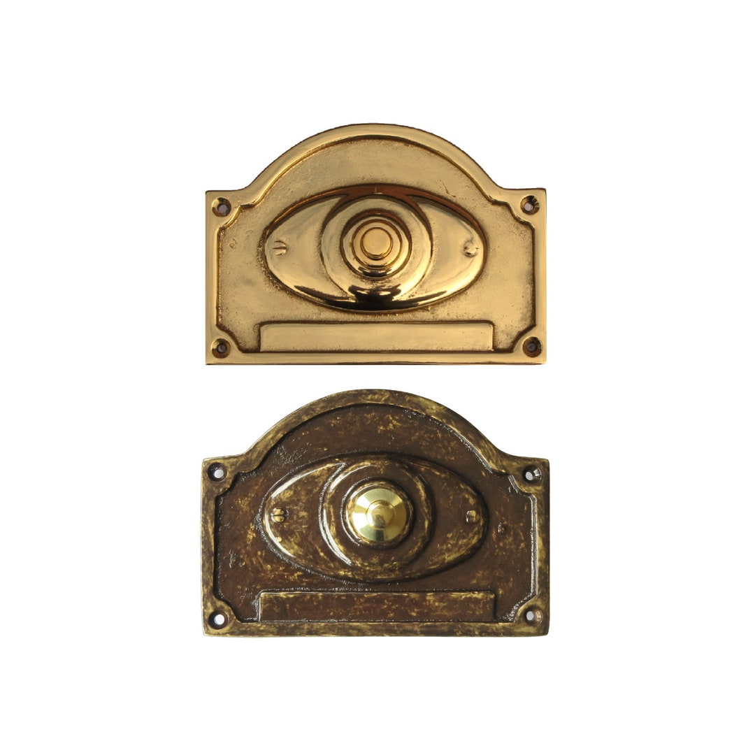 Measuring Doorbell-bell Plate-brass Polished or Burnished-145 X 105 Mm ...