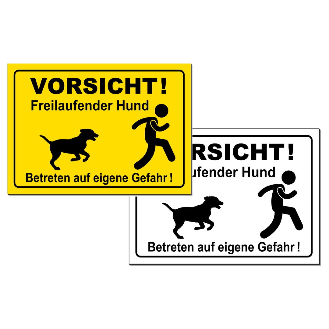 Free-roaming Dog-enter at Your Own Risk-aluminum Dibond Sign-297 X 210 ...