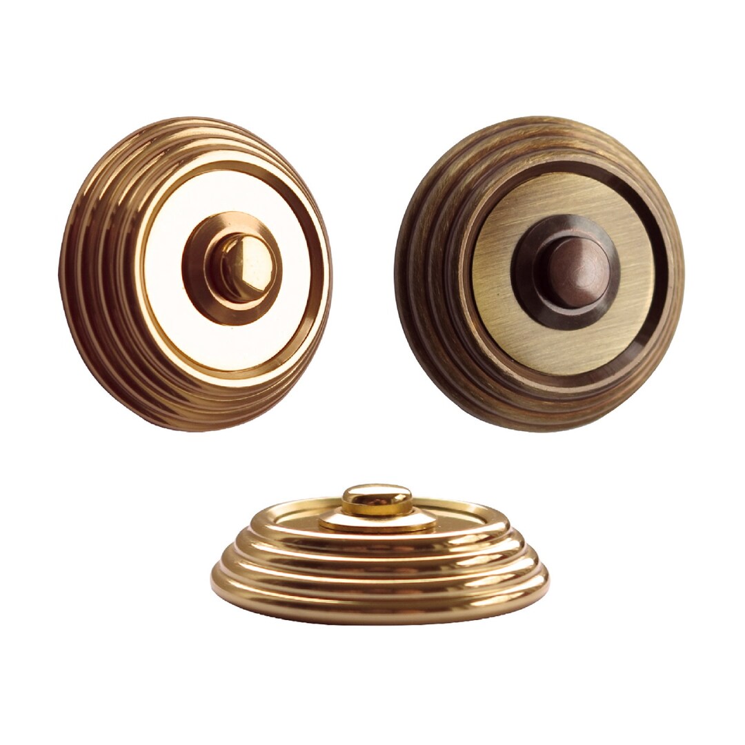 Measuring Doorbell-bell Plate-brass Polished or Burnished 55 Mm Ø Bell ...