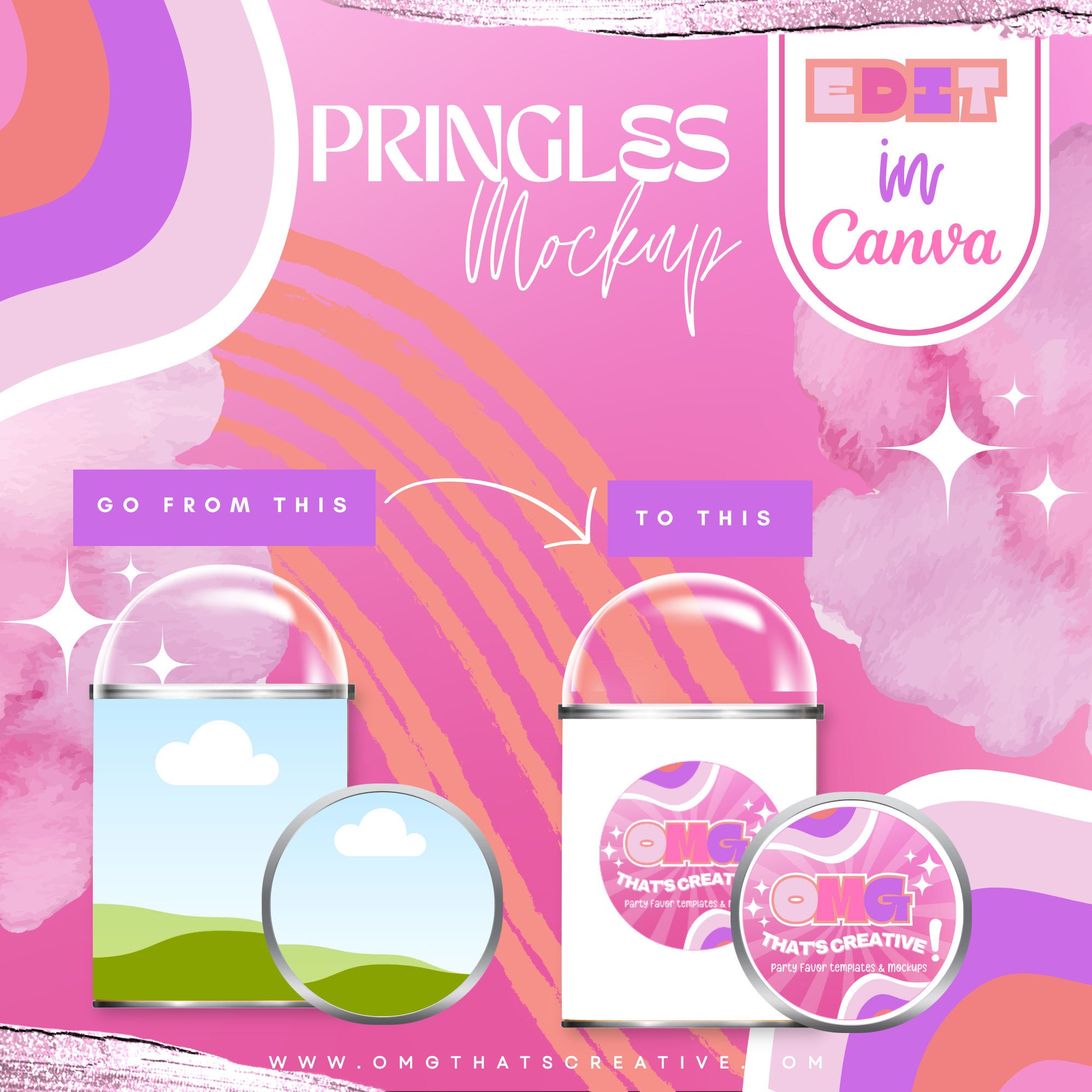 Pringles With Dome Mockup, Canva Mockup, Canva Frame, Pringles With ...