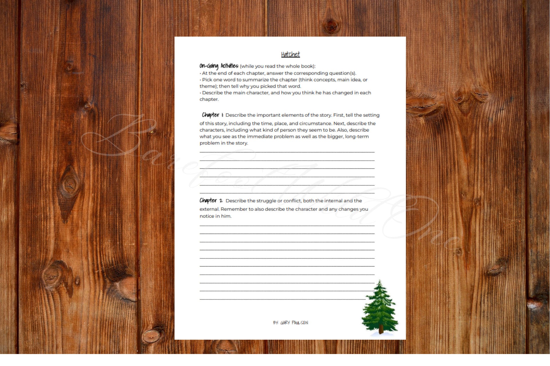 Hatchet Unit Study - Etsy