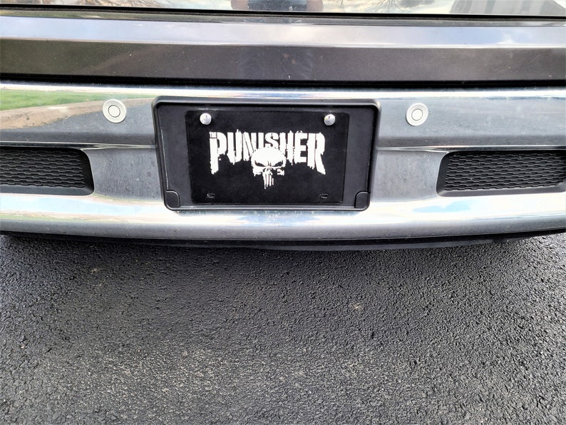 Custom 'the Punisher' Front License Plate Tag 3D Printed, 6 X 9 Durable ...