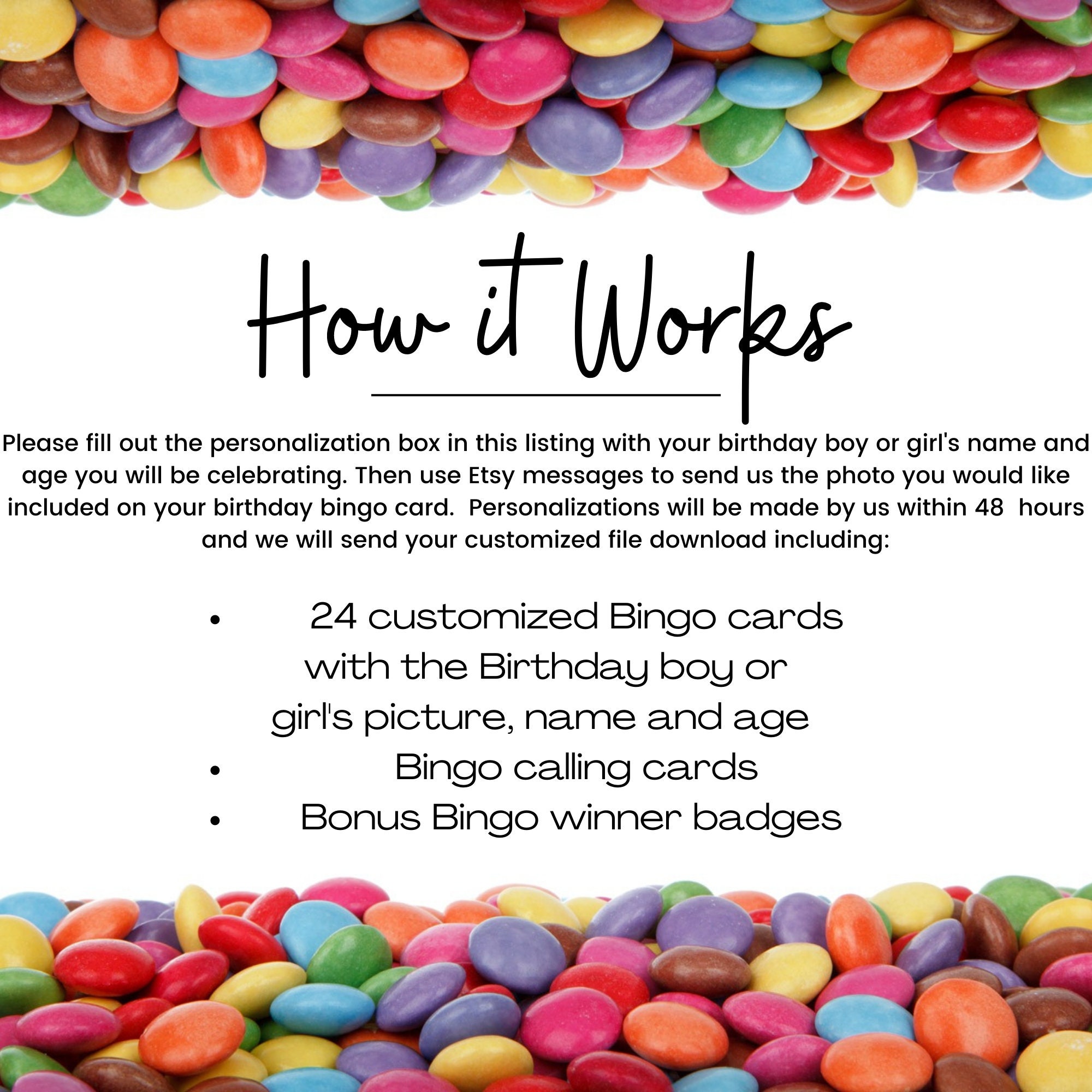 Personalized Birthday Bingo Cards With Photo Birthday Game - Etsy