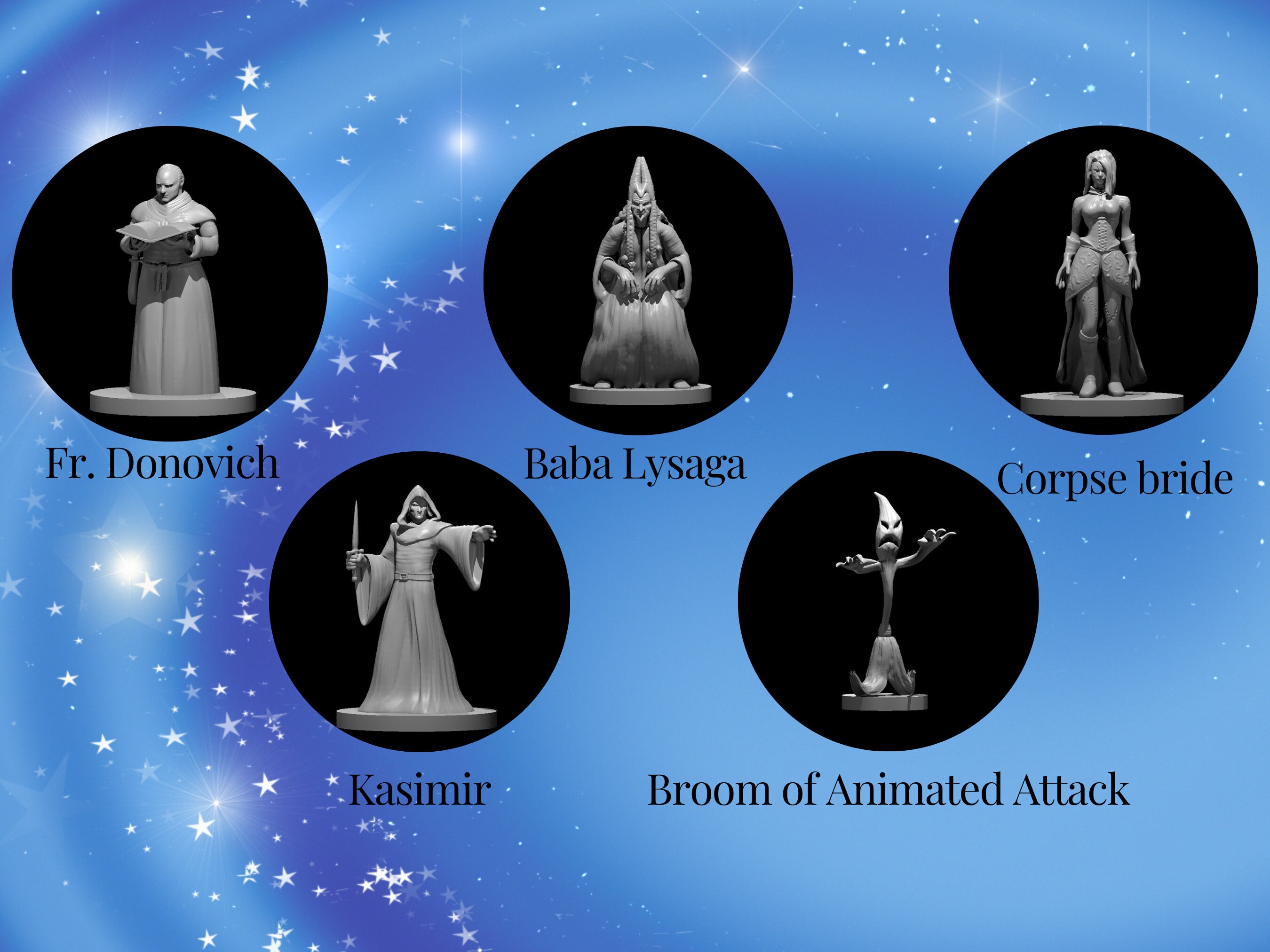 D&D Dnd 3D 8K Prints. Curse of Strahd 25 Miniature Set - Etsy Australia