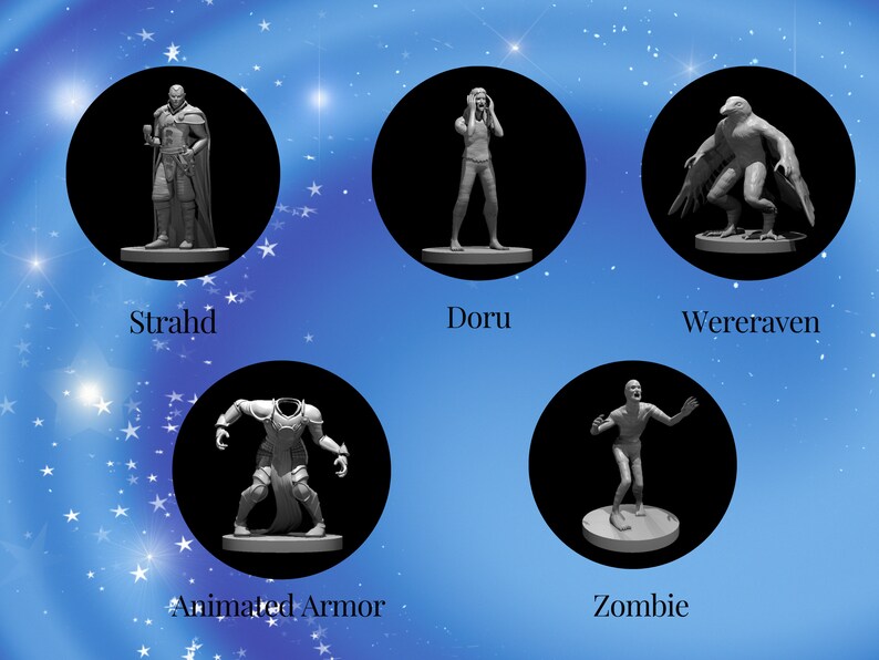 D&D Dnd 3D 8K Prints. Curse of Strahd 25 Miniature Set - Etsy