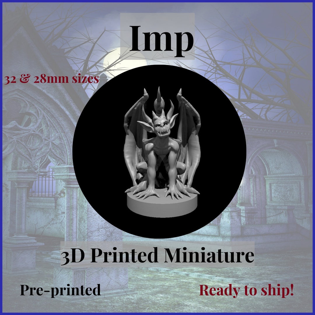 D&D Dnd Imp 8k 3D Printed Miniature - Etsy