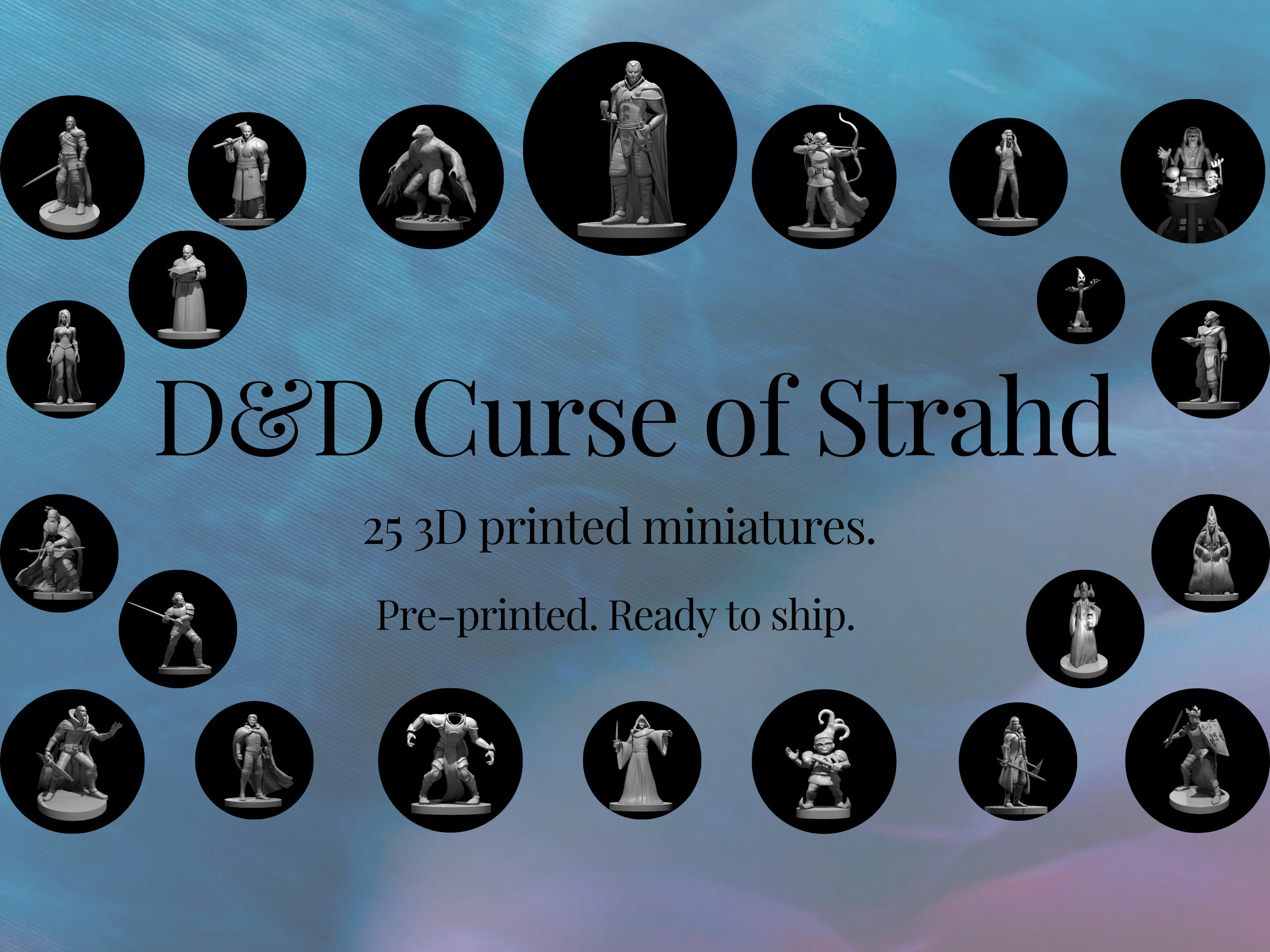 D&D Dnd 3D 8K Prints. Curse of Strahd 25 Miniature Set - Etsy Australia
