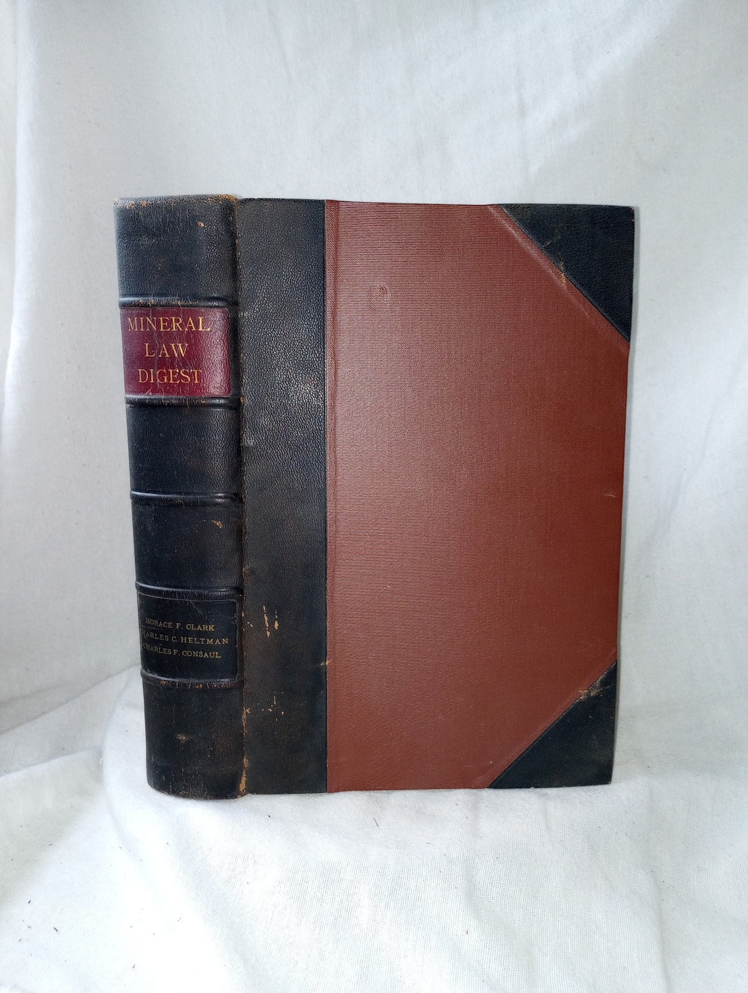 Antique Book: Mineral Law Digest Presumed First Edition 1897 Leatherbound Binding Hardcover ...