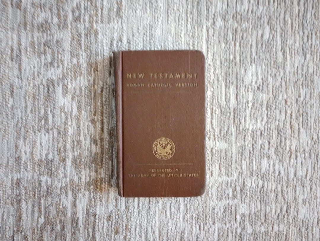 1942 WWII New Testament Bible Roman Catholic Version Presented by US ...
