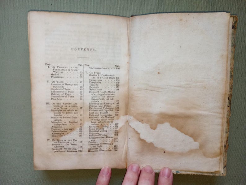 Antique Textbook 1800s Newman's Rhetoric Style, Skill & Taste in Good ...