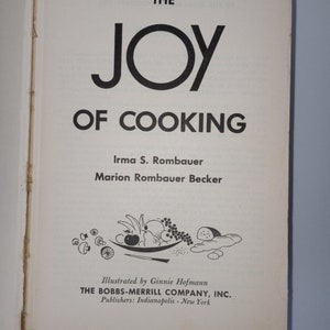 The Joy of Cooking 1953 Irma Rombauer Marion Rombauer Becker Vintage ...