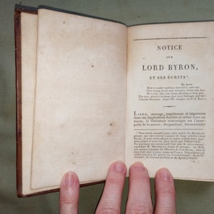 Antique Book Set: 1821 Rare French Oeuvres Completes De Lord Byron 10 ...