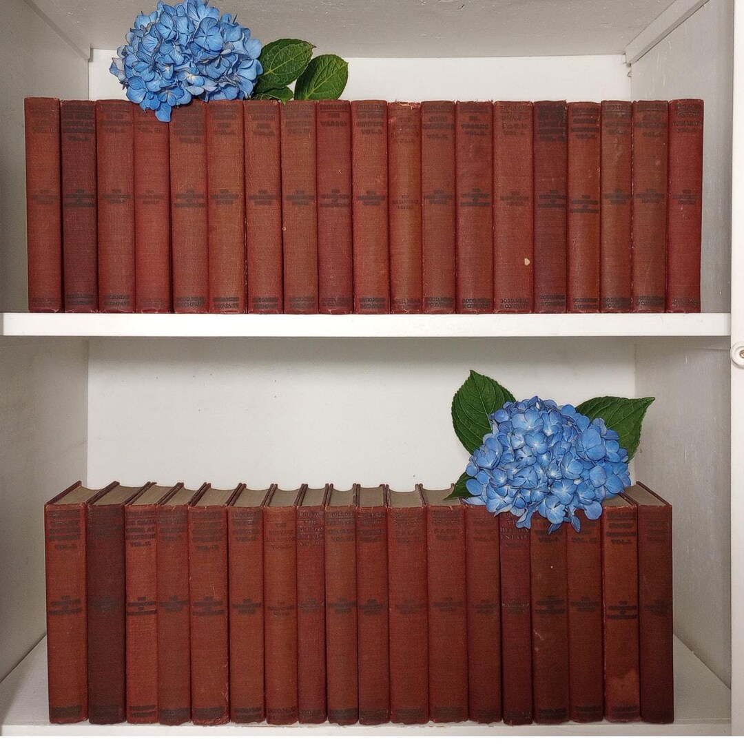 Antique Book Set : Red Binding Classic Literature Anthony Trollope 39 ...