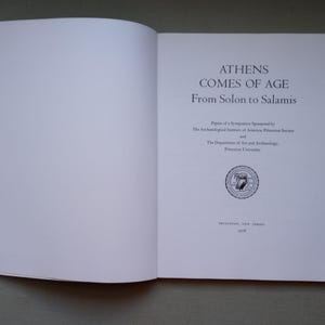 Vintage Book: Athens Comes of Age From Solon to Salamis Princeton ...