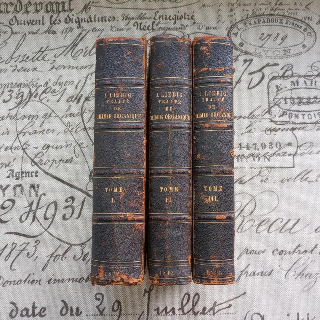 Antique French Chemistry Book Set: Justus Liebig, 1840 - Etsy
