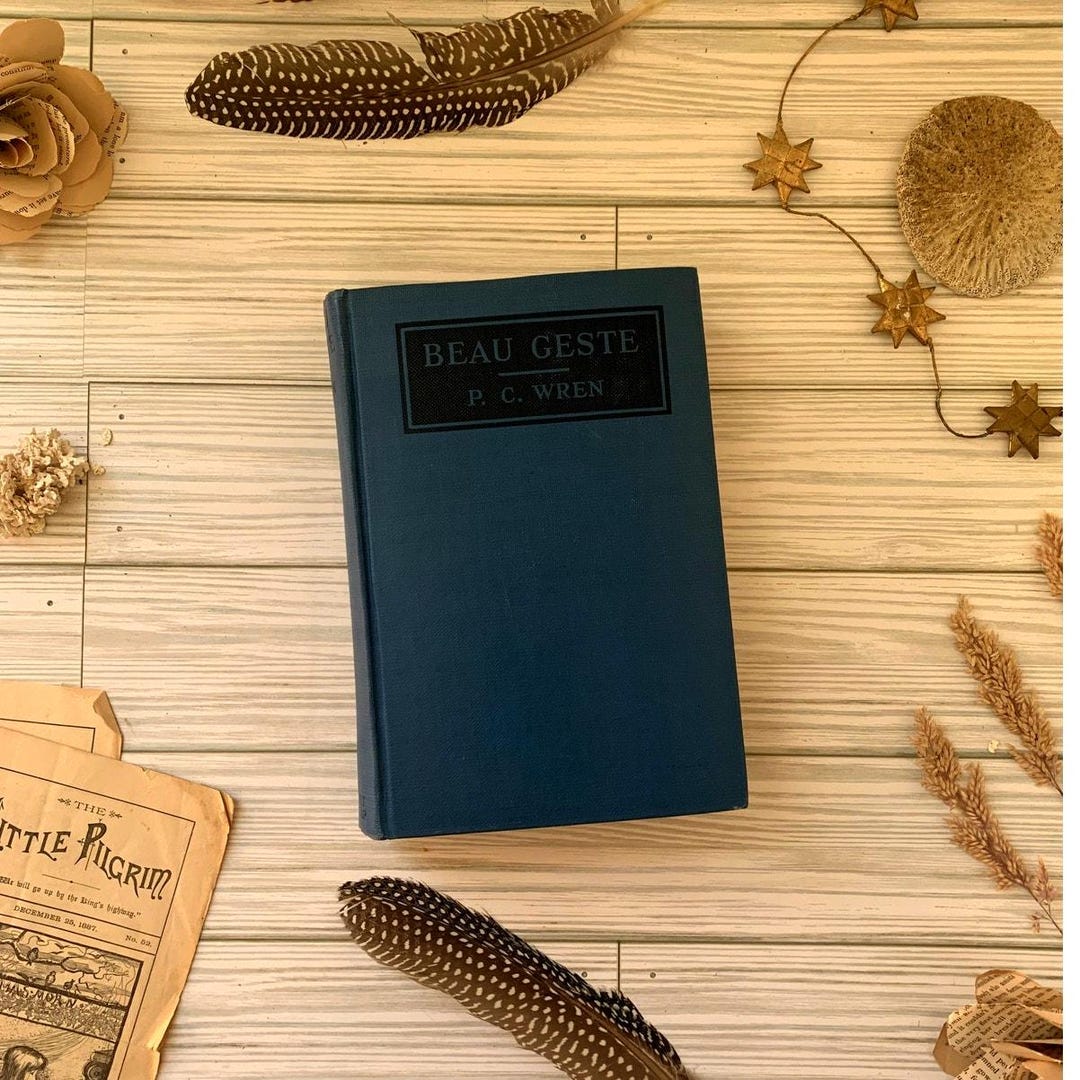 Beau Geste Percival Christopher Wren Vintage 1926 Photoplay Edition ...