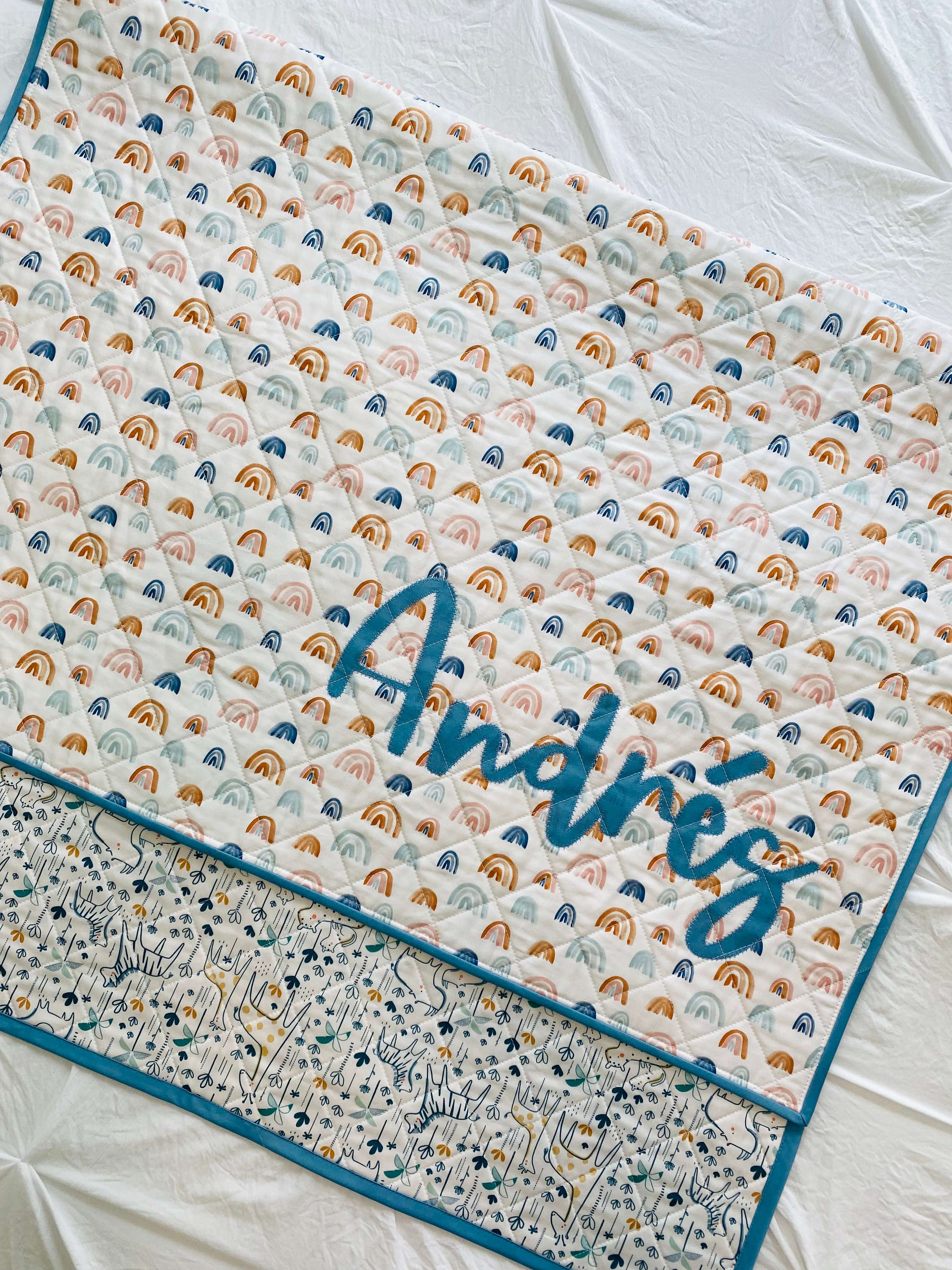 Personalized Name Quilt Twins Quilt Modern Nursery Quilt - Etsy