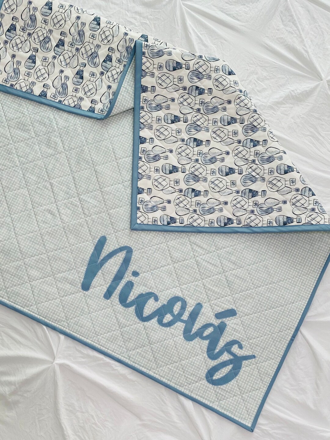 Personalized Name Quilt Twins Quilt Modern Nursery Quilt - Etsy