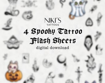 Spooky Flash Tattoo Art - Etsy
