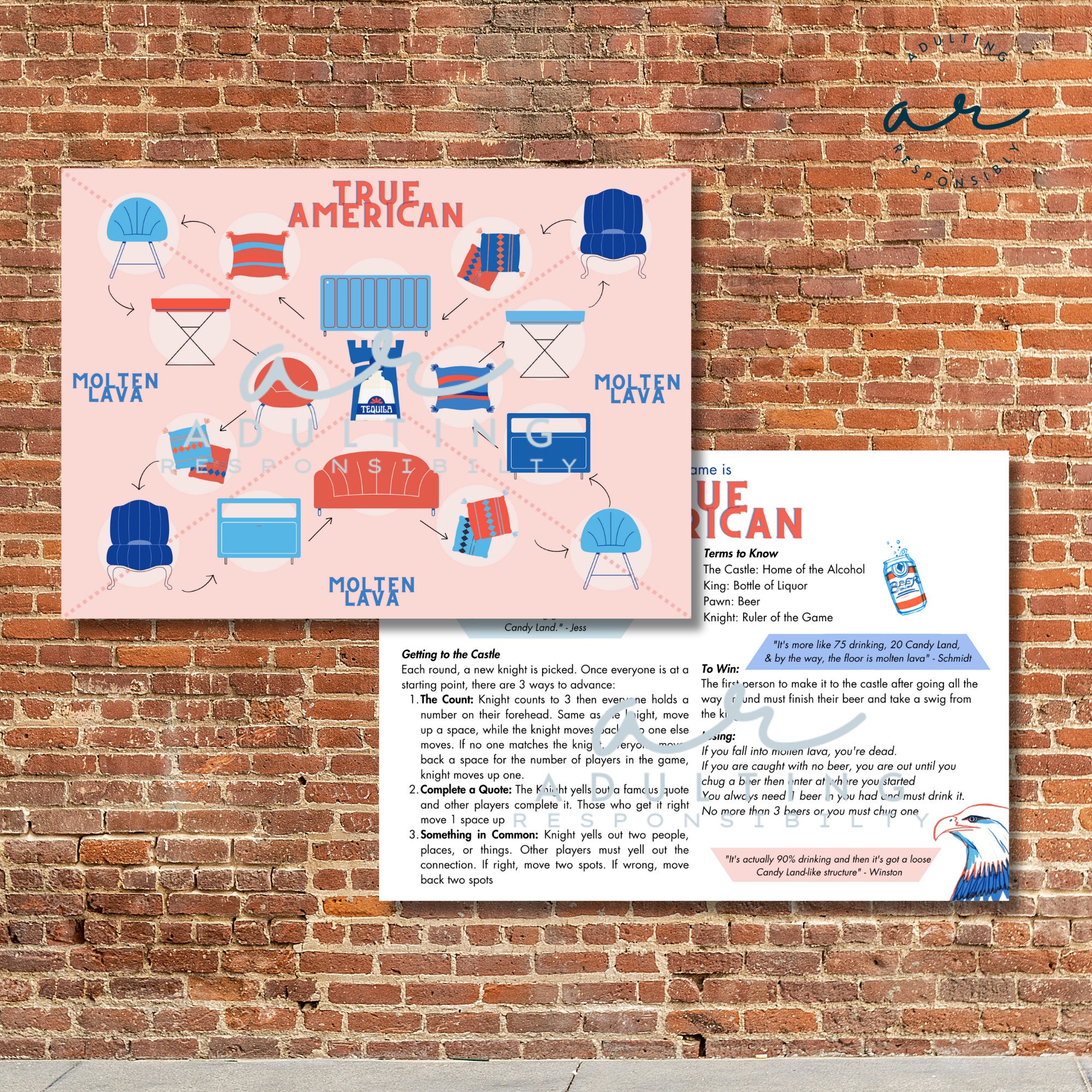 True American Game | New Girl Printable - Etsy