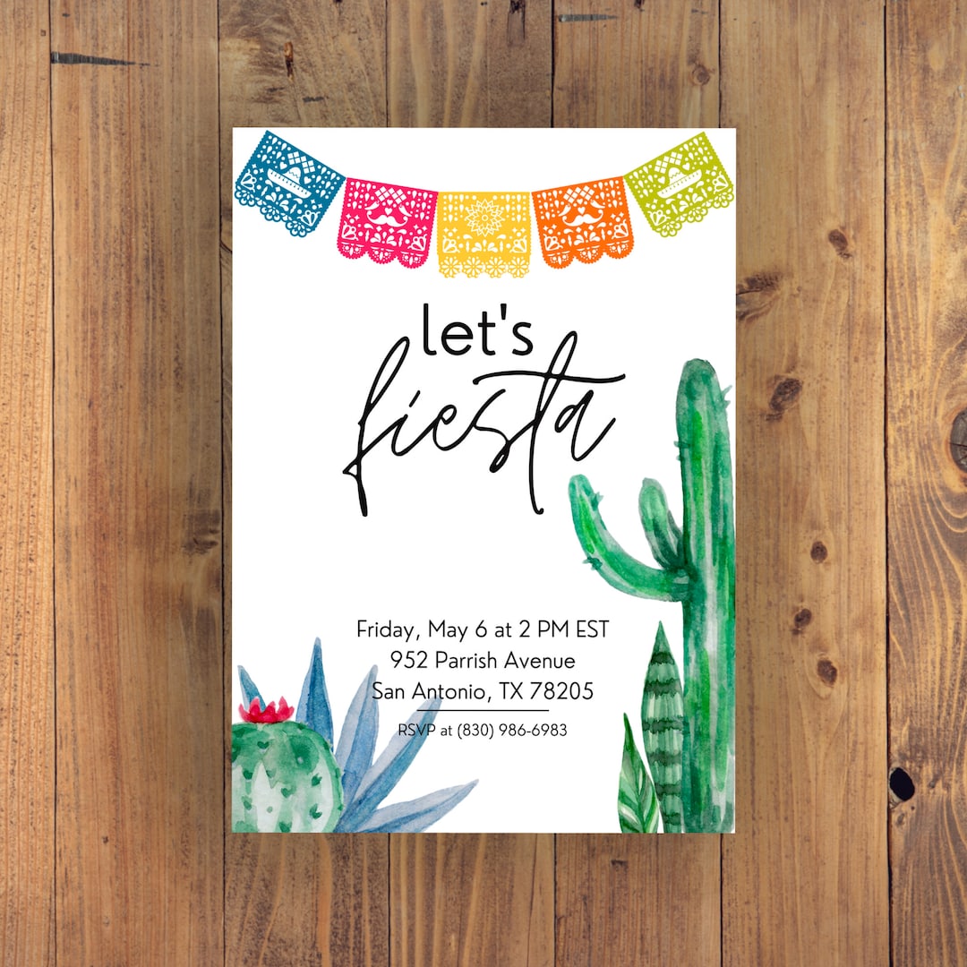 Fiesta Theme Invitation Bundle Printable & Customizable - Etsy