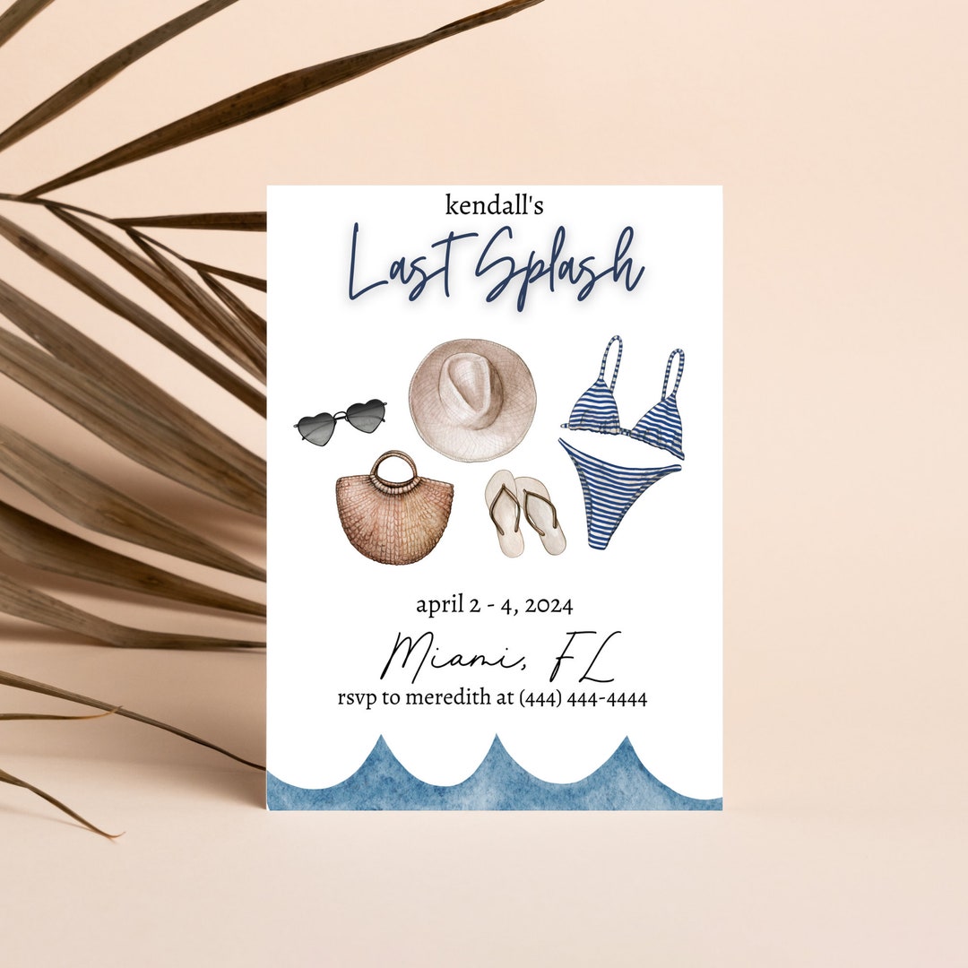 Lash Splash Bachelorette Invitation | Customizable Template - Etsy