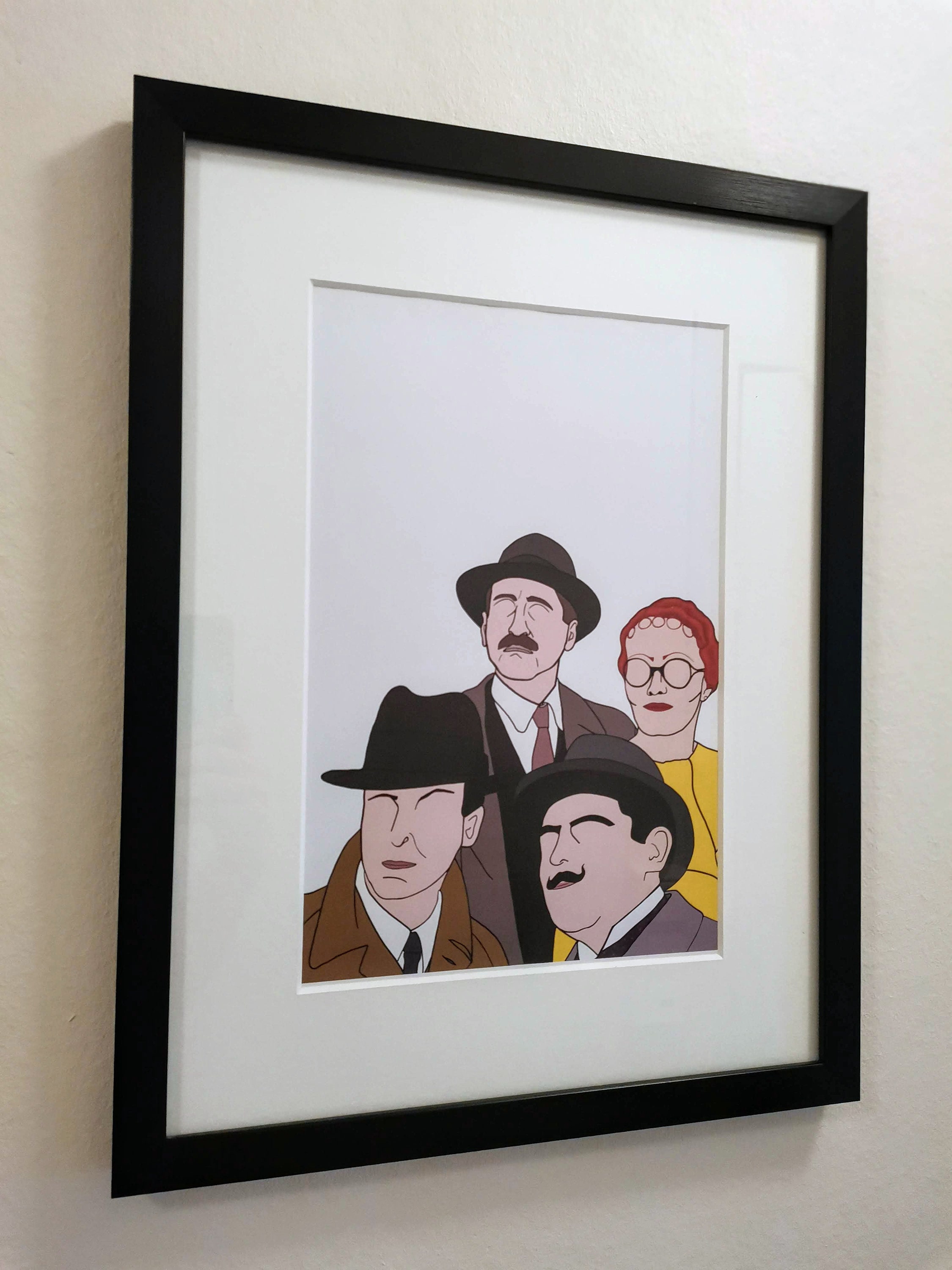 Art Print of Hercule Poirot and Friends, Digital Download Print, Wall ...