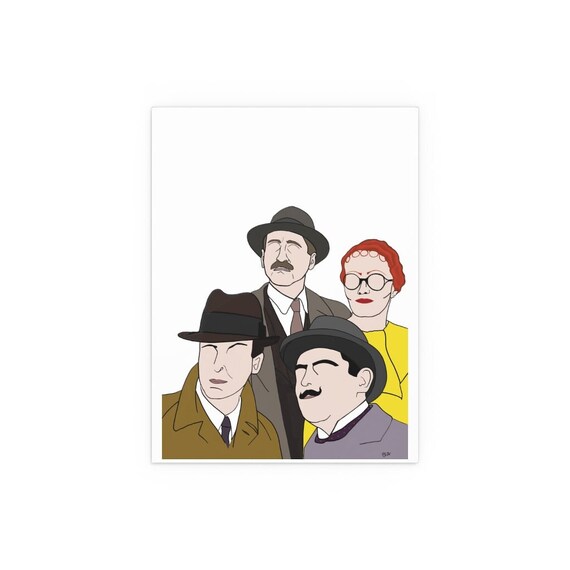 Hercule Poirot Inspired and Friends Fine Art Poster - Etsy