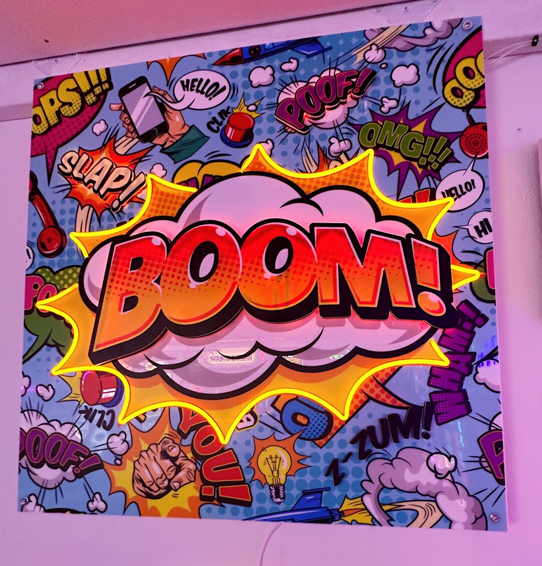 BOOM LED Neon 3D Sign Custom Made Luxury Sign - Etsy