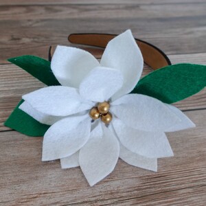 Felt Poinsettia Headband, Holiday Headband, Christmas Accessories - Etsy