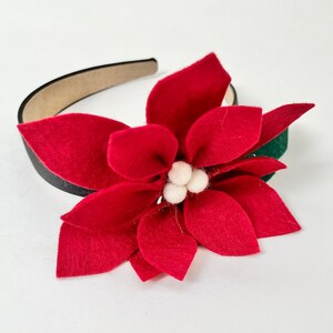 Felt Poinsettia Headband, Holiday Headband, Christmas Accessories - Etsy