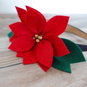 Felt Poinsettia Headband, Holiday Headband, Christmas Accessories - Etsy