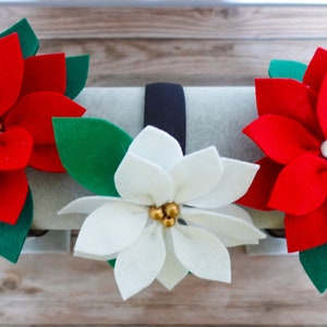Felt Poinsettia Headband, Holiday Headband, Christmas Accessories - Etsy