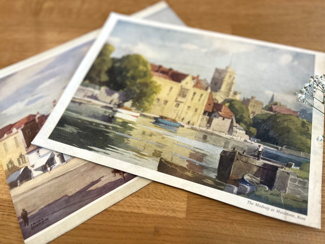 Vintage Frank Sherwin Watercolour Prints X2 Kent - Etsy UK