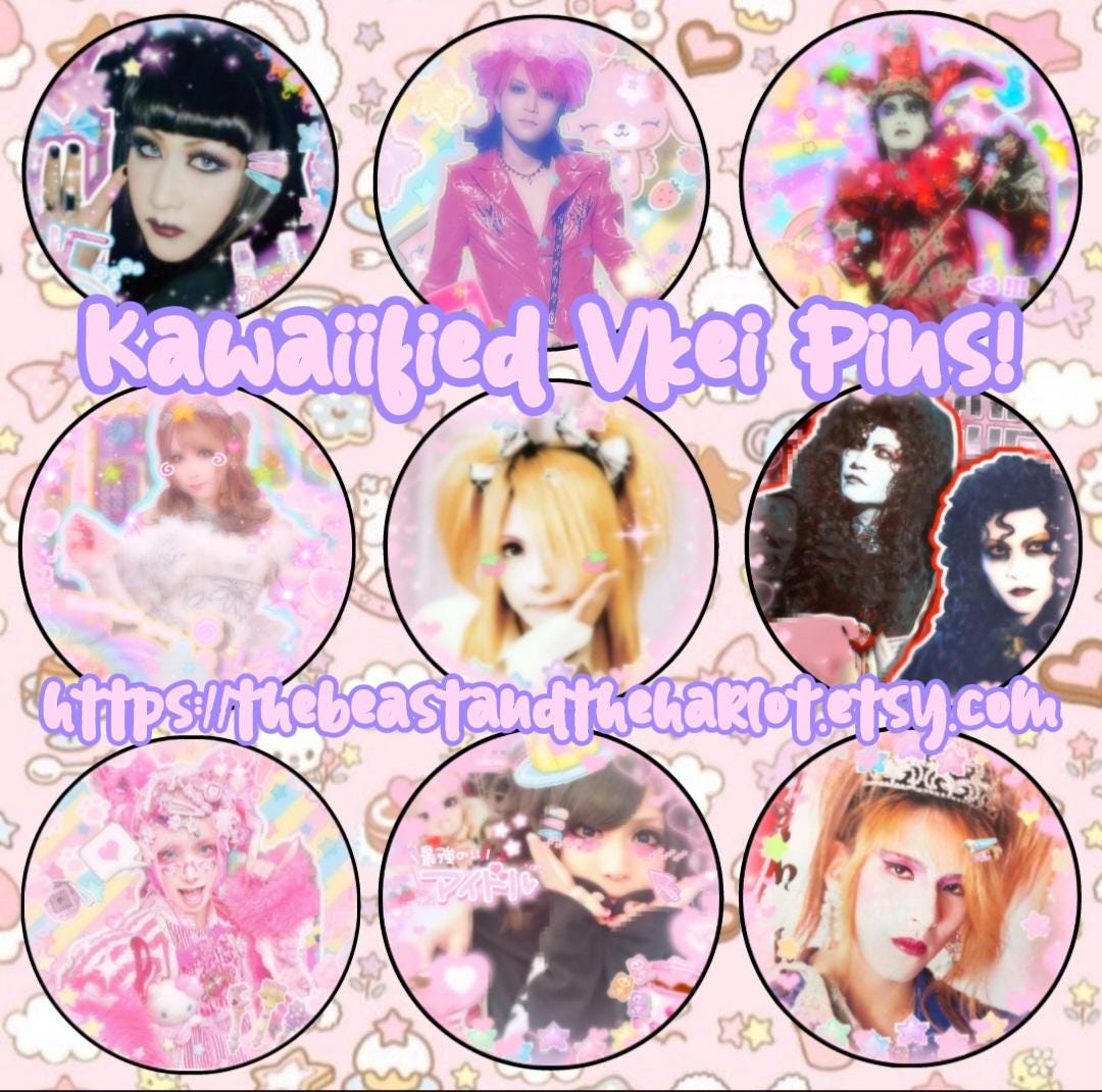 Kawaiified Vkei/visual Kei Bandmen Pins! - Etsy
